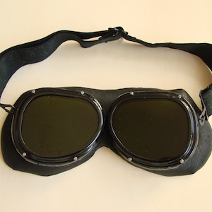 Vintage Soviet Military Protective Glasses, Green Steampunk Goggles ...