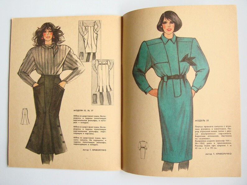 Vintage 80s Soviet Fashion Mini Magazine Retro Sewing - Etsy