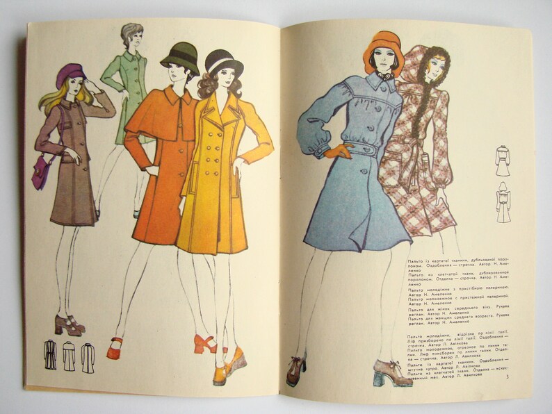 Vintage 70s Soviet Fashion Magazine Retro Sewing Pattern - Etsy