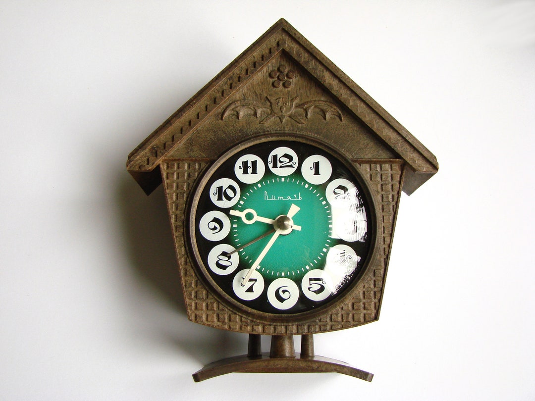 Vintage 90s Soviet Alarm Clock, Kids Bedside Alarm Clock, Mechanical ...
