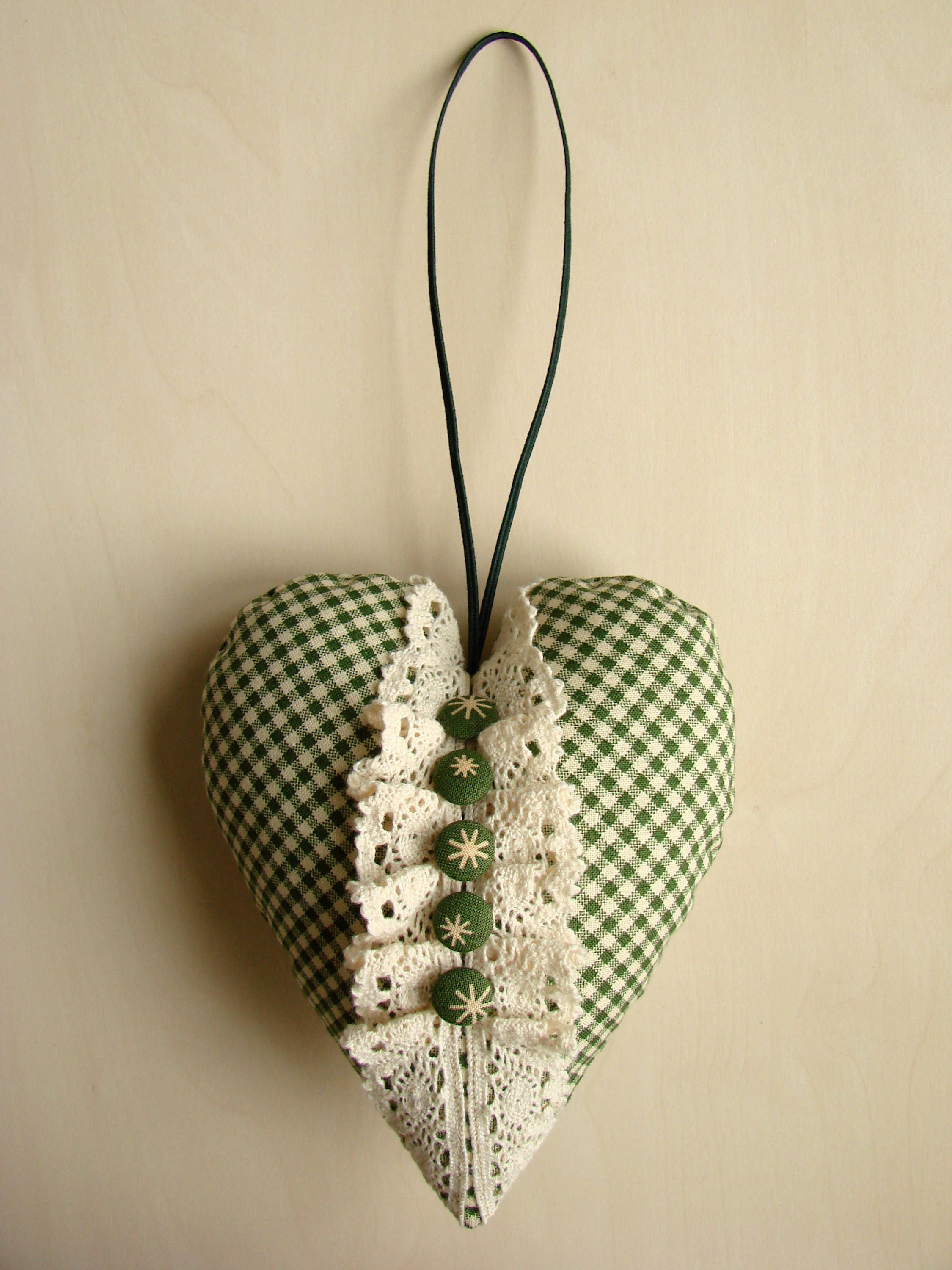 Hanging Fabric Heart Valentine Gift Cottage Chic Rustic - Etsy