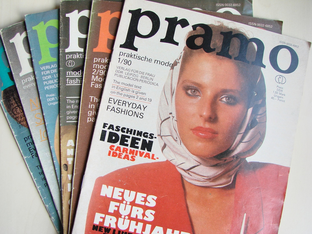 Set of 6 Vintage East Germany Fashion Magazine Pramo 1990 With Sewing ...
