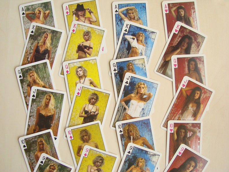 Vintage Erotic Playing Cards Nude Girls Pin Up Deck Of 32 Etsyde