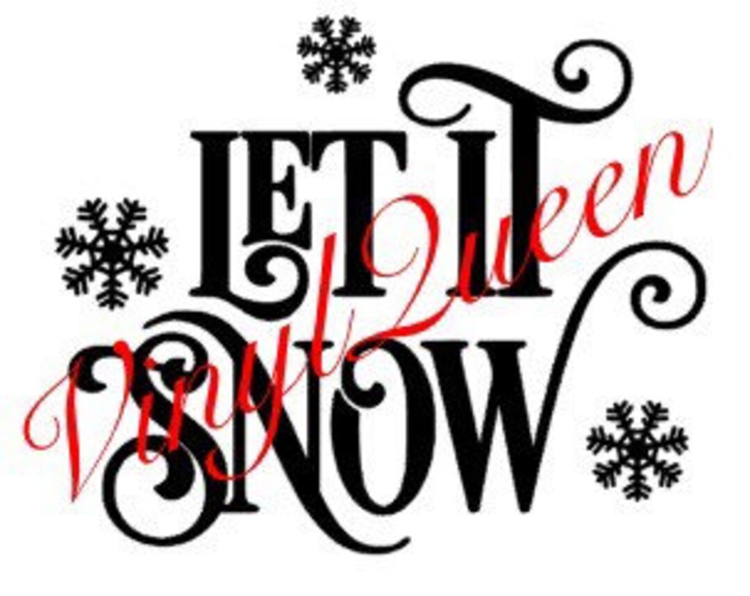 Let It Snow Christmas Vinyl Decal Sticker Light Block Shadow Box Ikea ...
