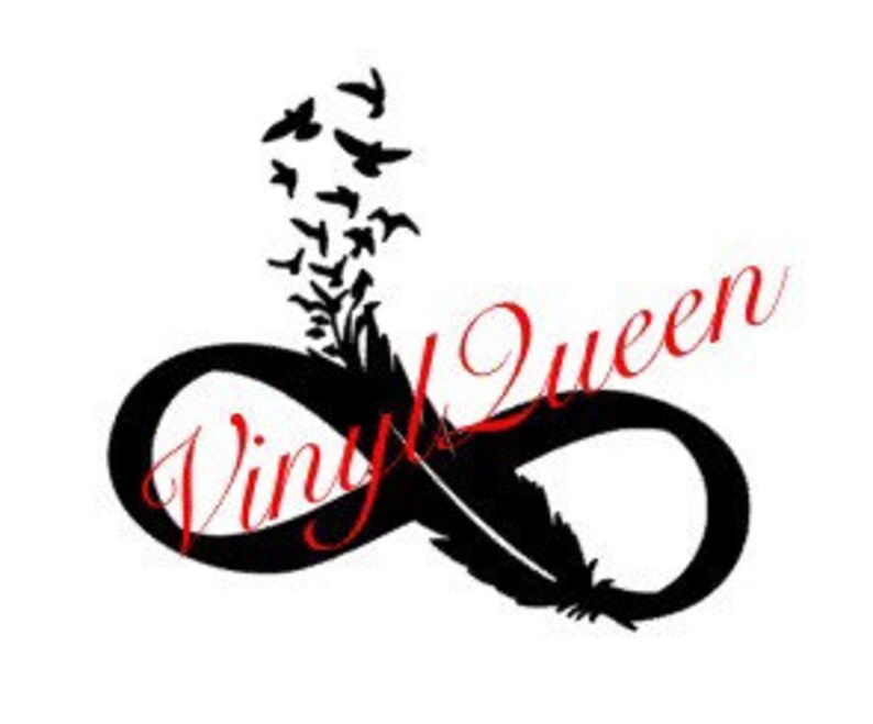 Infinity Sign With Feather And Birds Design Vinyl Decal | Etsy