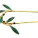 Greek Olive Branch Hairpin 'elia' Double Prong by Ilios, Greek Hairpin ...