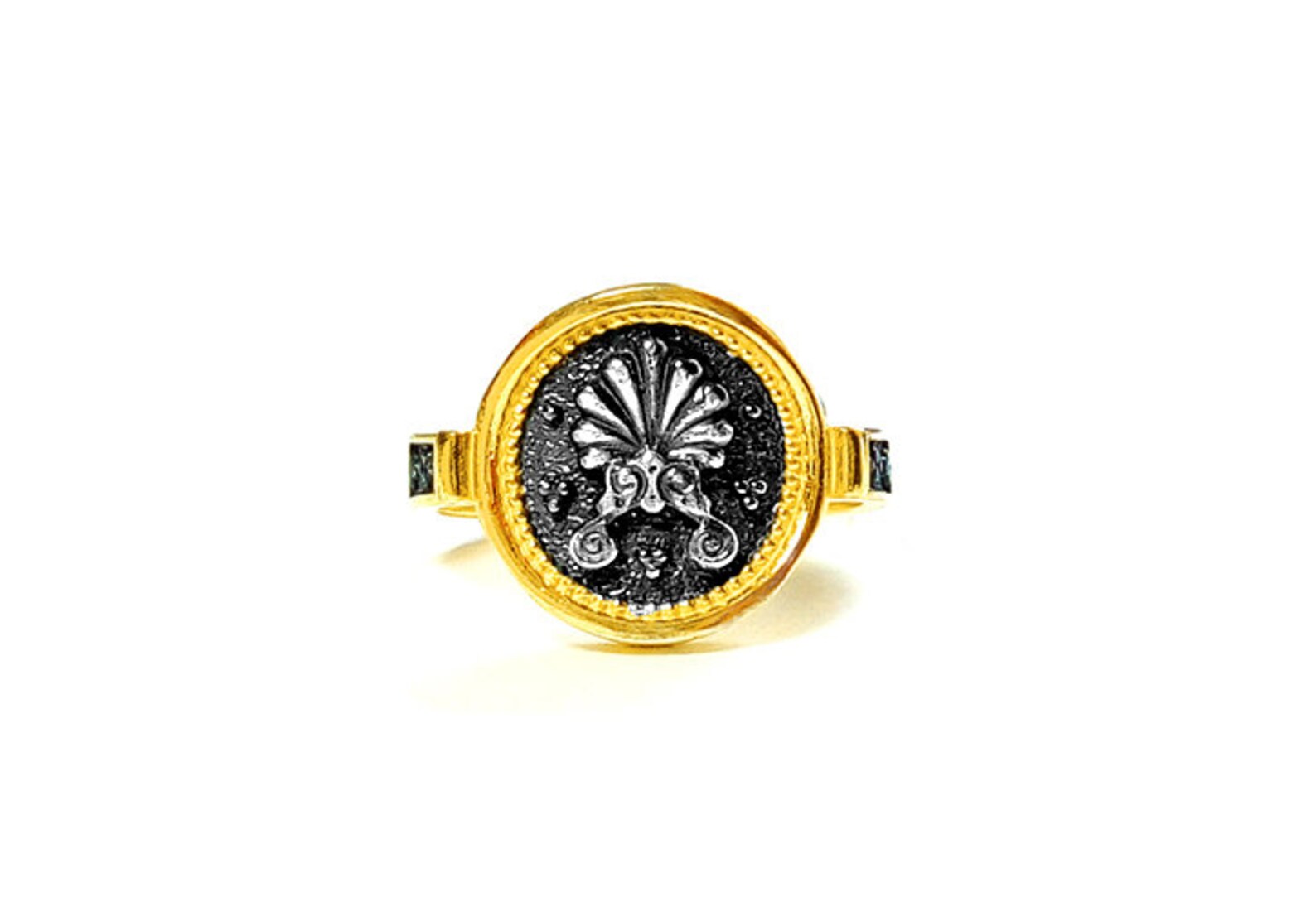 Greek Acroterion Ring in 24K Gold Vermeil & Sterling Silver by Ilios ...