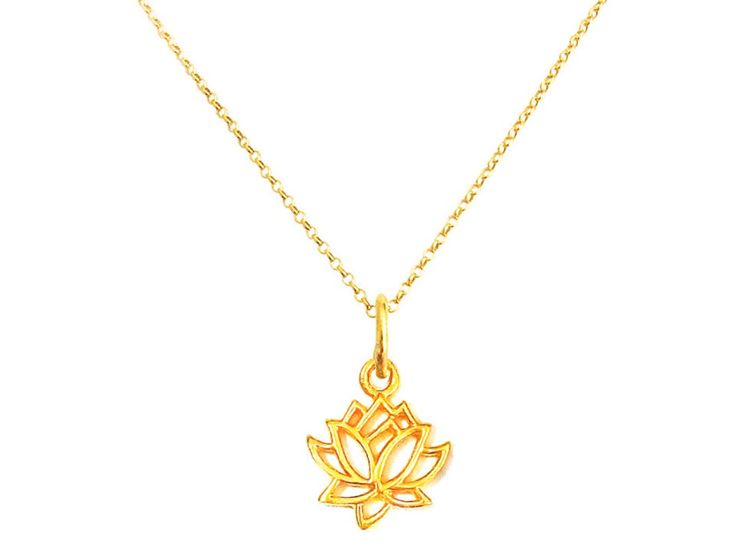 Lotus Flower Pendant Necklace, Greek Jewelry, Greek Necklace, Greek ...