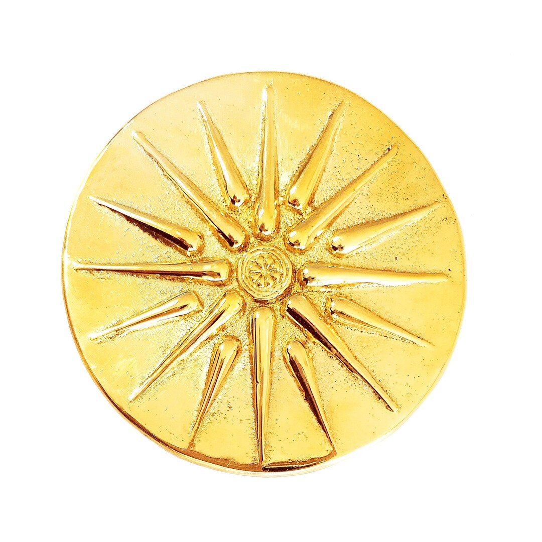 Greek Vergina Sun Bronze Paperweight by Ilios, Vergina Sun, Greek ...