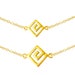 Greek Key Pendant Choker Meander by Ilios on 24K Gold Vermeil Chain or ...