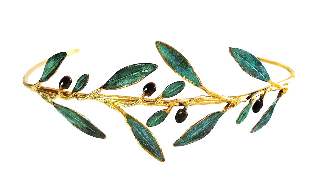 Greek Gold Olive Branch Tiara by Iliosgreek Jewelry Greek - Etsy