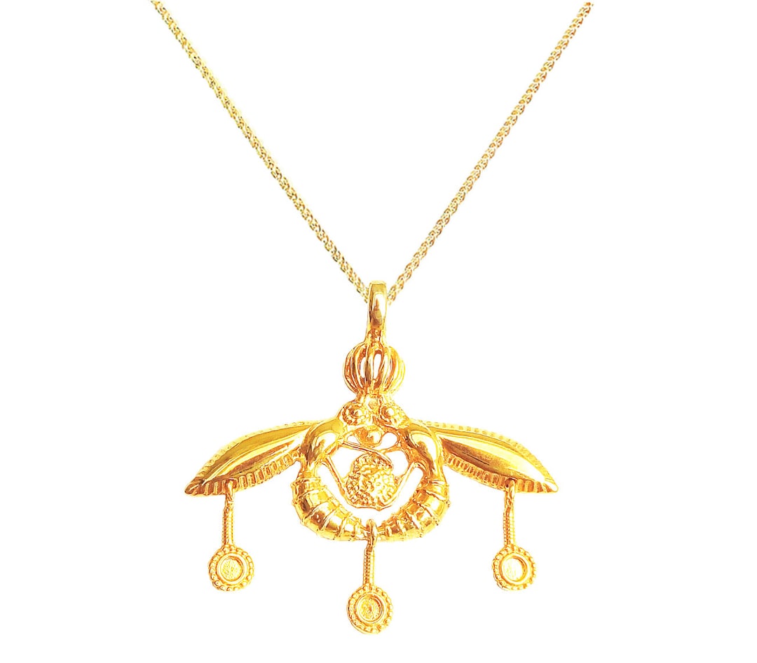 Ancient Greek Minoan Bees Pendant Mélissa Large Size in 24K Gold ...