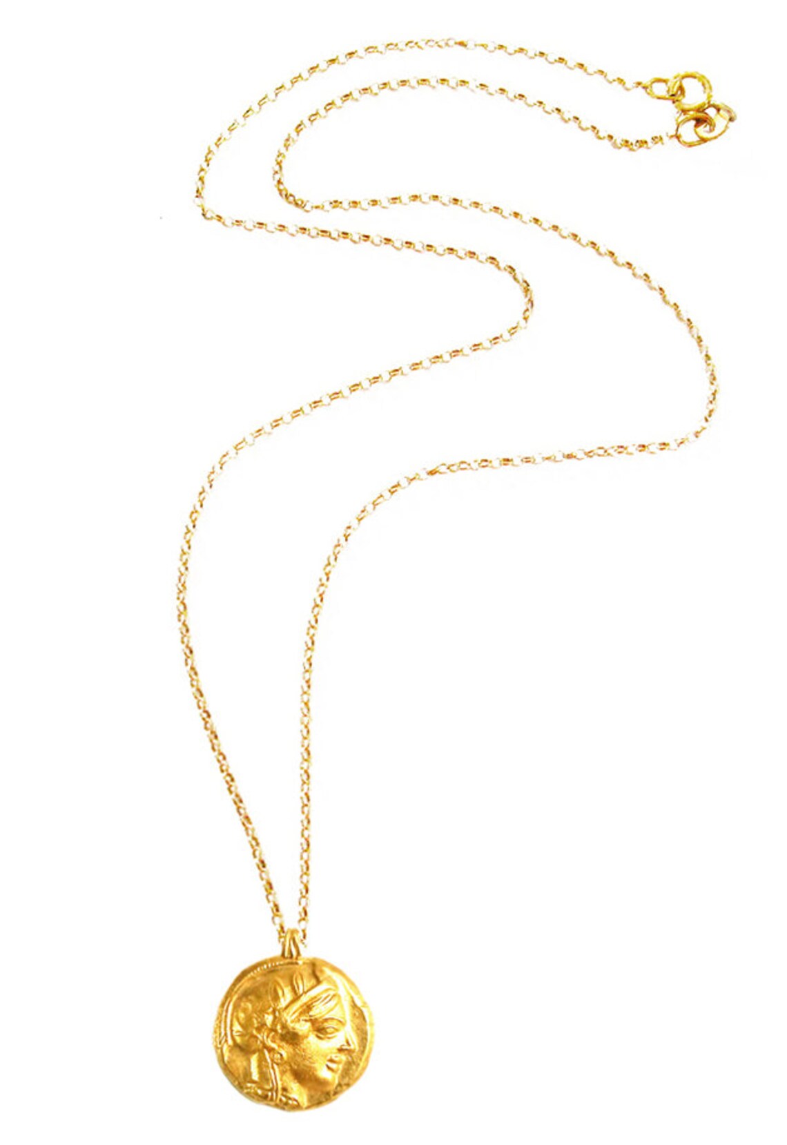 Ancient Greek Coin Pendant With Goddess Athena, Greek Jewelry, Greek ...