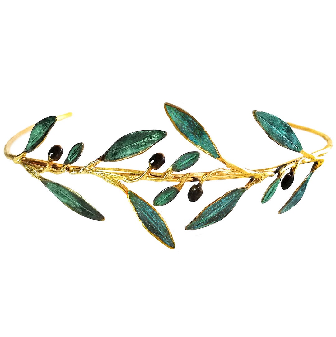 Greek Gold Olive Branch Tiara by Ilios, greek Jewelry, Greek Tiara ...