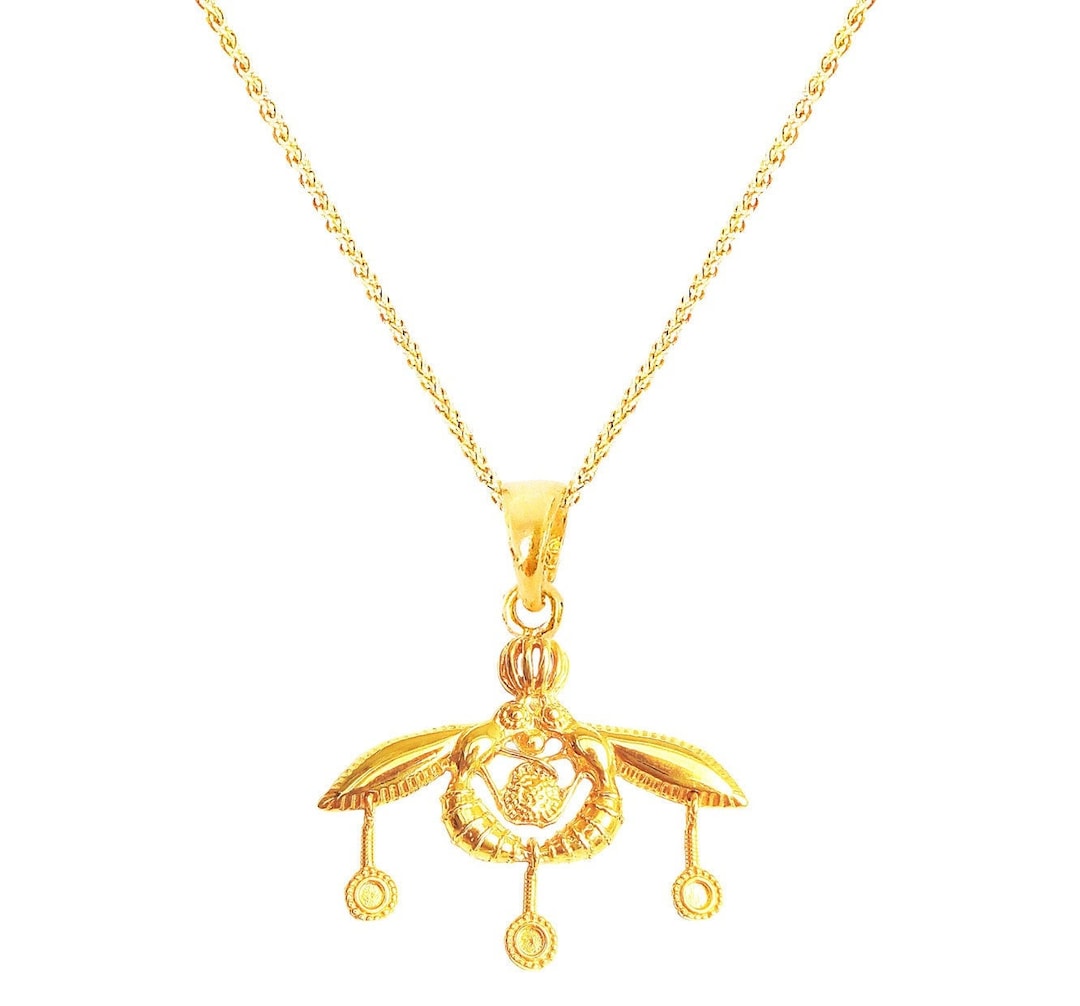 Ancient Greek Minoan Bees Pendant Mélissa in 24K Gold Vermeil, Minoan ...