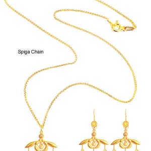 Ancient Greek Minoan Bees Pendant Mélissa in 14K Solid Gold, Minoan ...