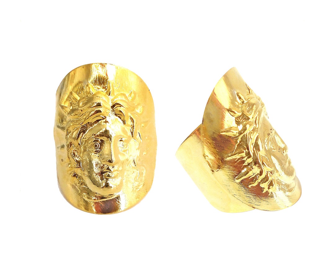 Ancient Greek Bronze Ring With Greek God of Light 'apollo' by Ilios ...