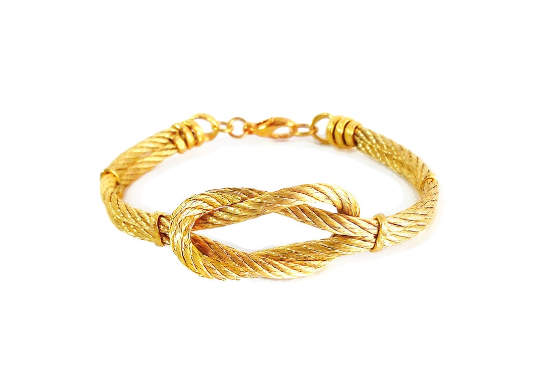 Grecian Golden Age Knot of Hercules Bracelet in 18K Gold-plated Bronze ...