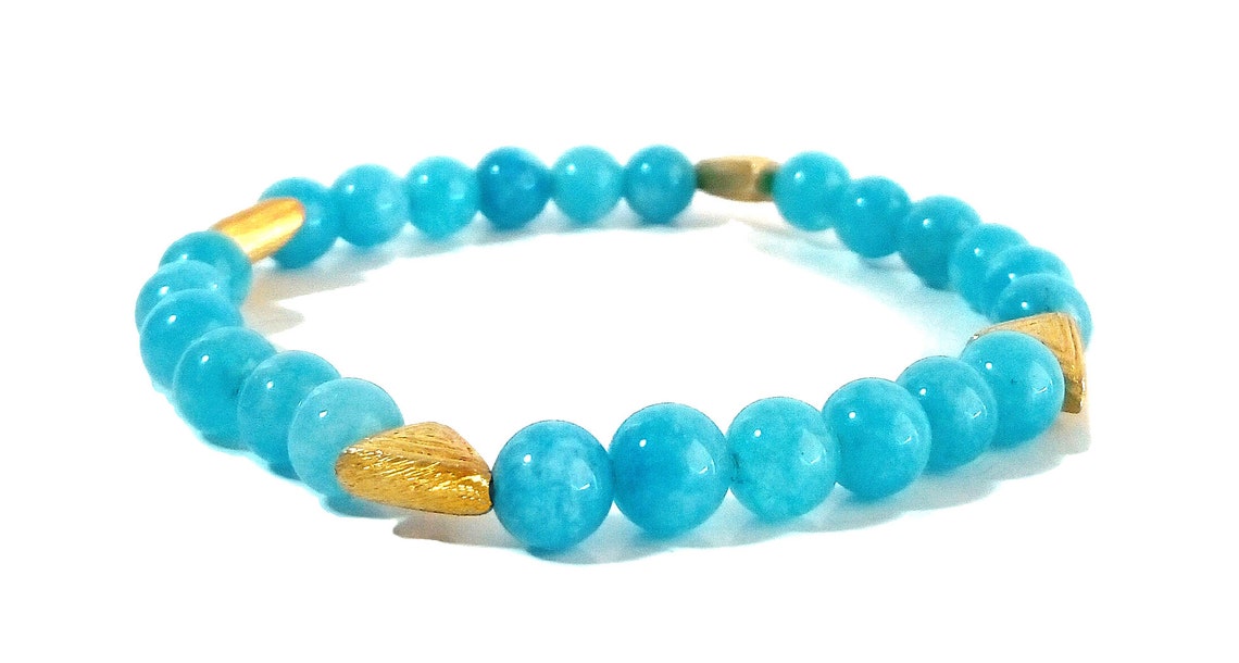 Greek Bracelet Blue Gaia Handmade With Blue Gemstones by | Etsy