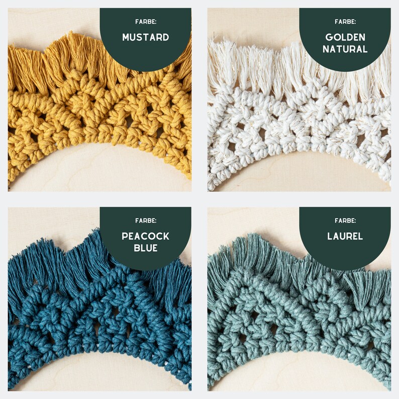 DIY Kit Macrame Mandala various colors suitable for | Etsy