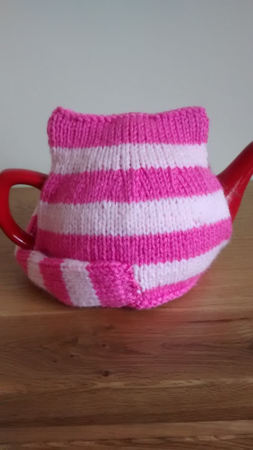Hand-knitted Bagpuss Tea Cosy. | Etsy
