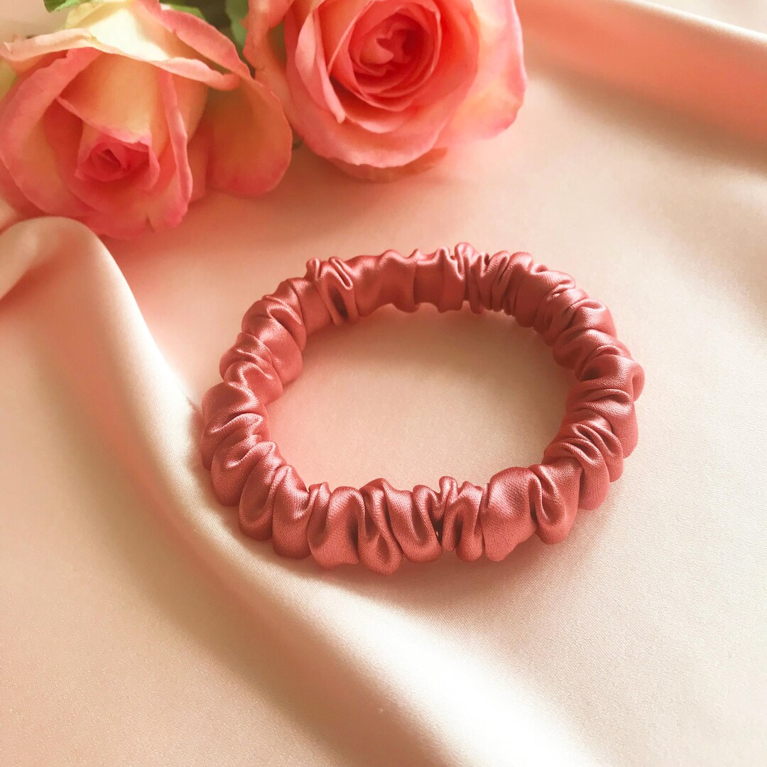 Real Silk Hair Elastic Rose Petal- Sewn in the UK With a Hand Stitched ...