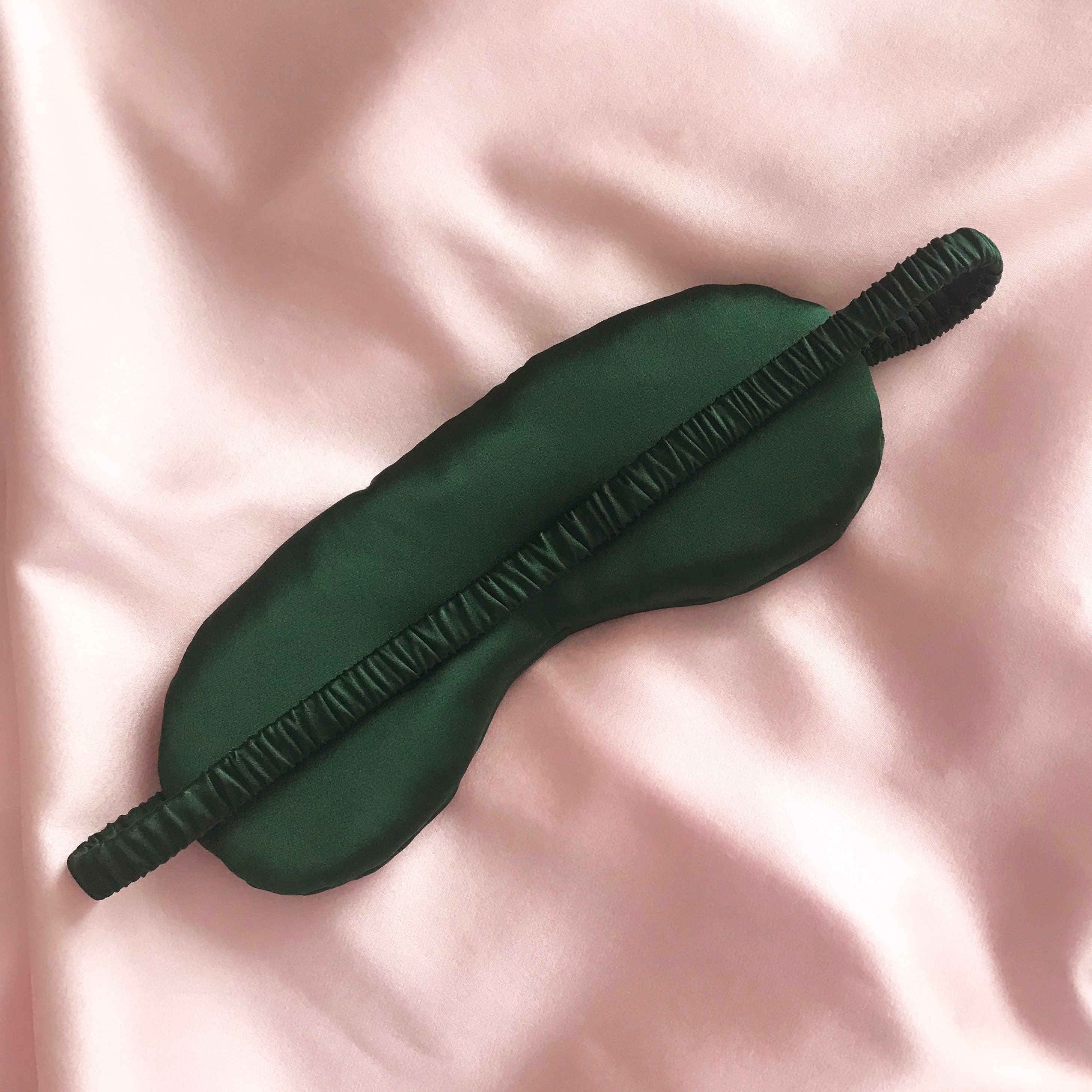 Emerald Green Luxury Real Silk Eye Mask- Sewn in the UK With a Hand ...
