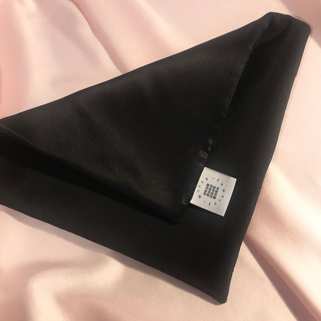 Onyx Black Real Silk Face Cloth- Sewn in the UK With Mulberry Silk - Etsy