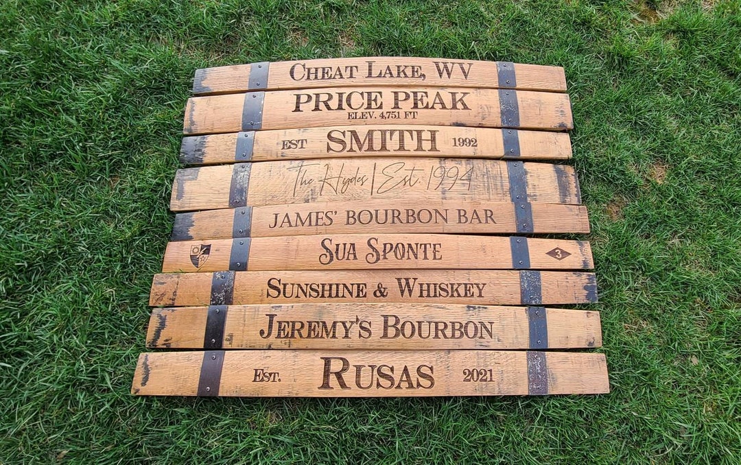 Personalized Name Bourbon Barrel Stave / Custom Whiskey Stave / Wedding ...