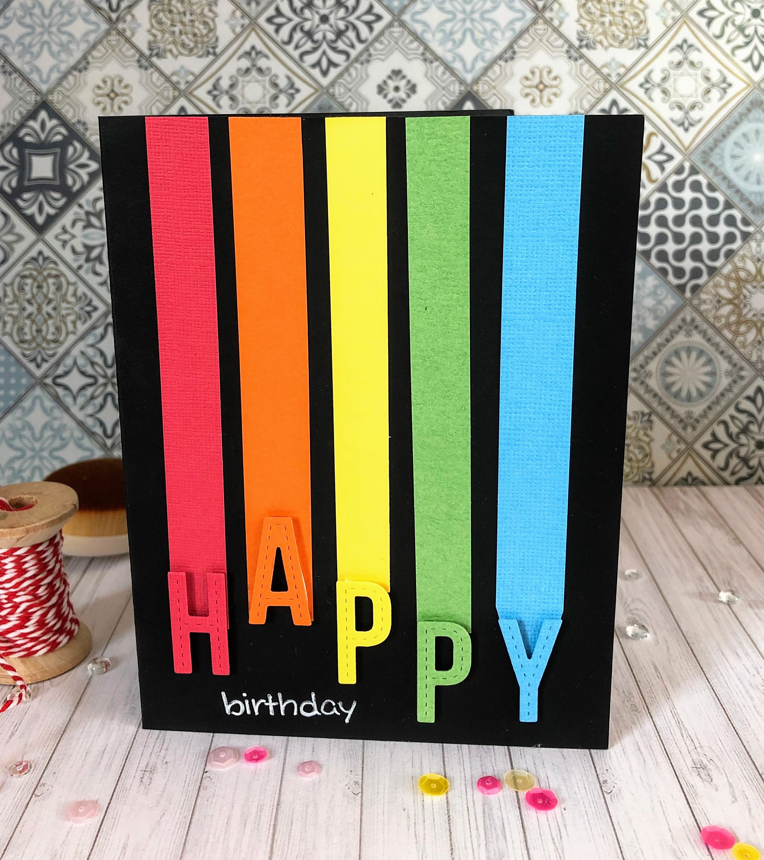Birthday Card Made Hands Happy Birthday Card Colors Painting - Etsy