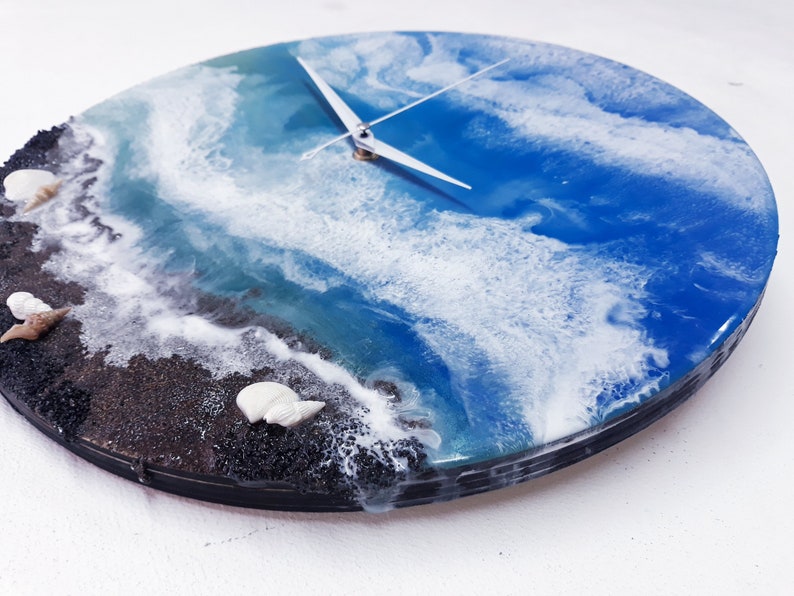 Ocean Clock, Resin Clock, Waves, Waves Clock, Epoxy Clocks, Sand Clock ...