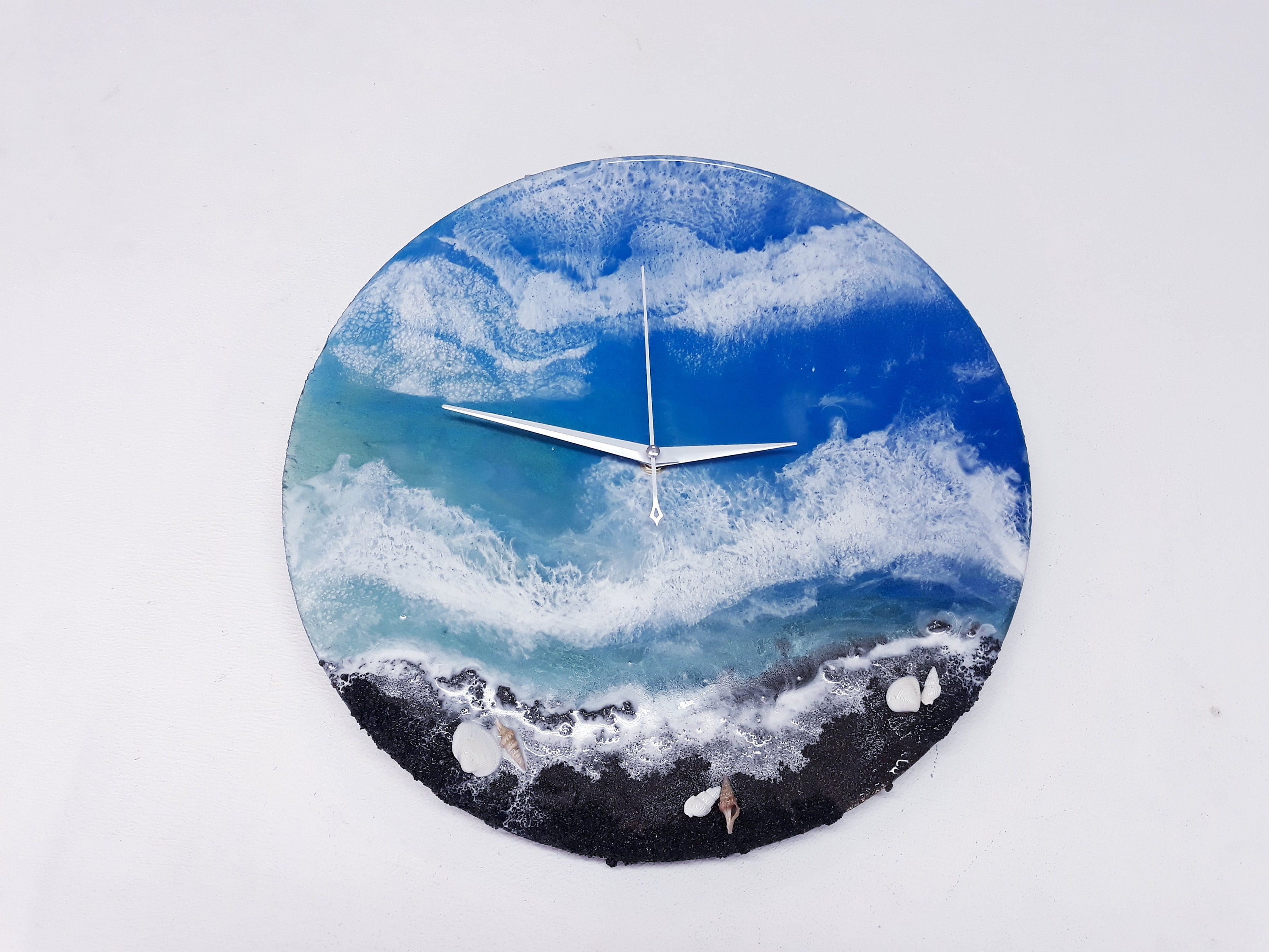 Ocean Clock, Resin Clock, Waves, Waves Clock, Epoxy Clocks, Sand Clock ...