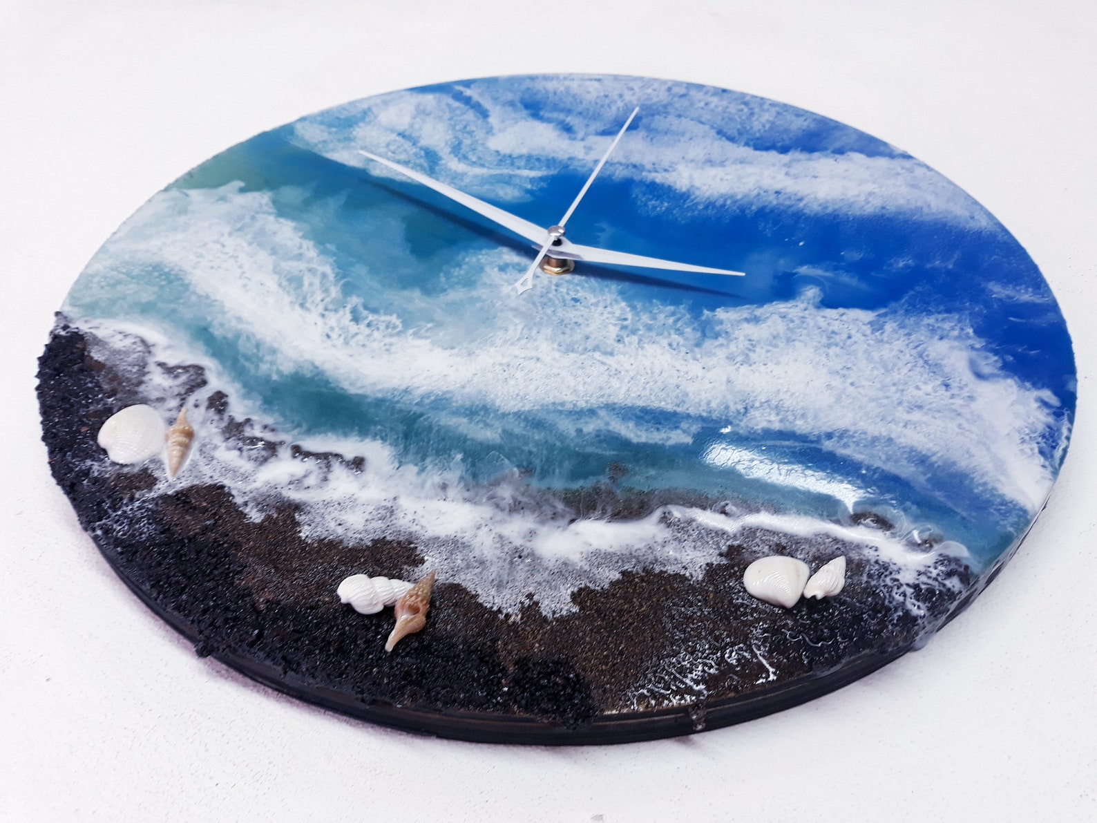 Ocean Clock, Resin Clock, Waves, Waves Clock, Epoxy Clocks, Sand Clock ...