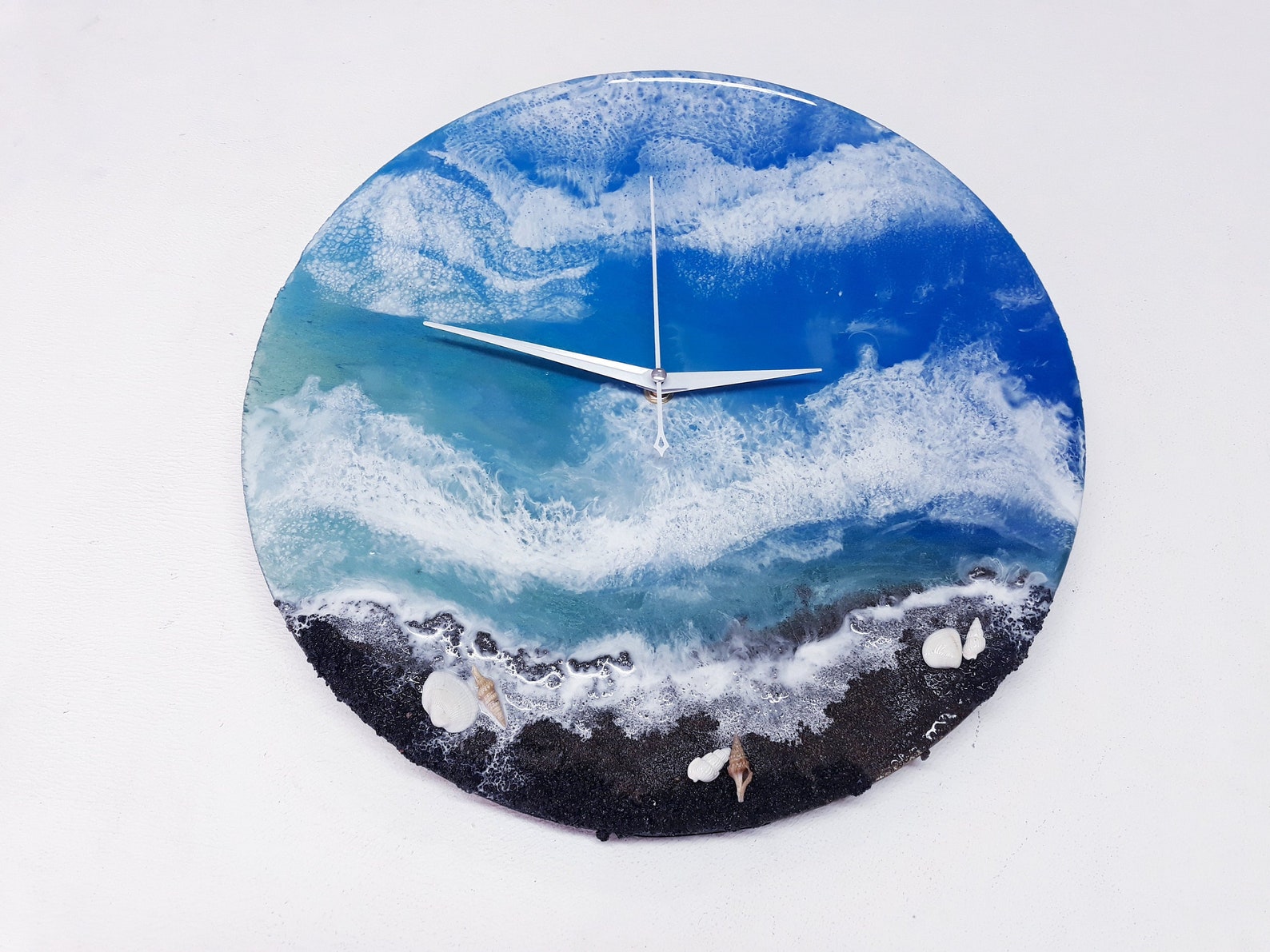 Ocean Clock, Resin Clock, Waves, Waves Clock, Epoxy Clocks, Sand Clock ...