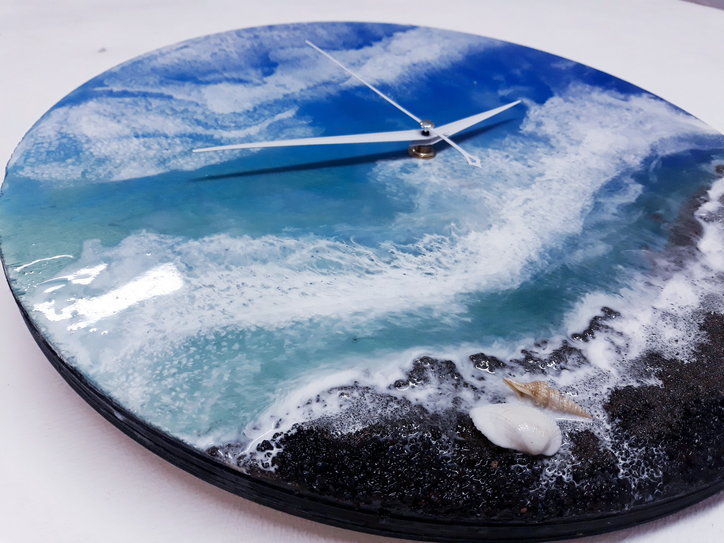 Ocean Clock, Resin Clock, Waves, Waves Clock, Epoxy Clocks, Sand Clock ...