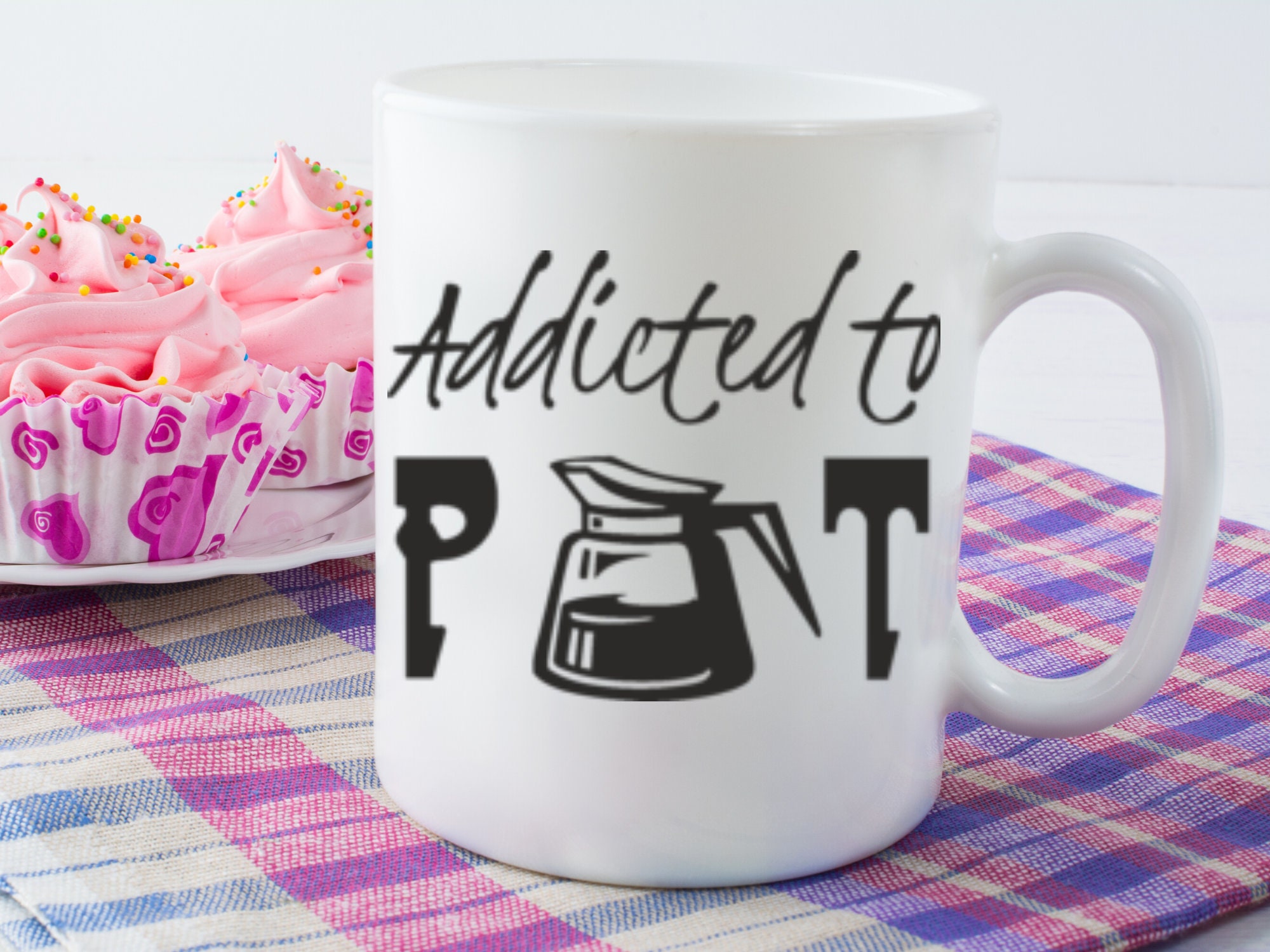 Addicted to Pot Mug, Unique Coffee Mug, Mug With Saying, Sarcastic ...
