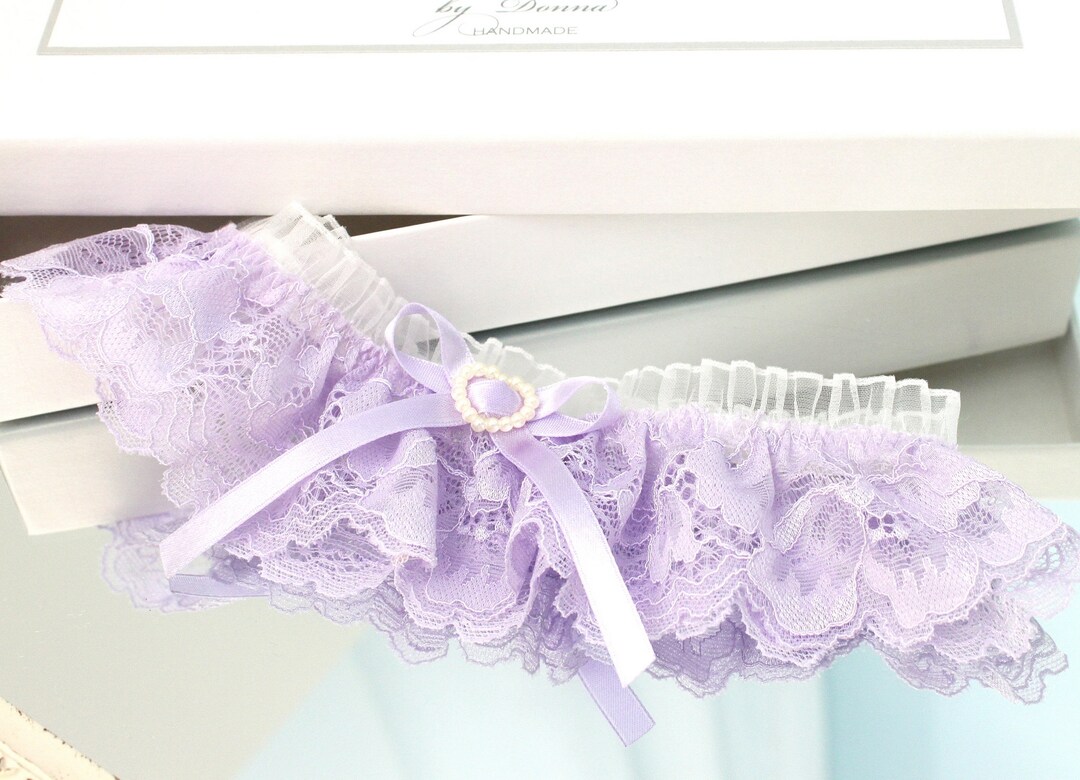 Lilac Garter, Lilac Wedding Garter, Lilac Prom Garter, Lilac Lace ...