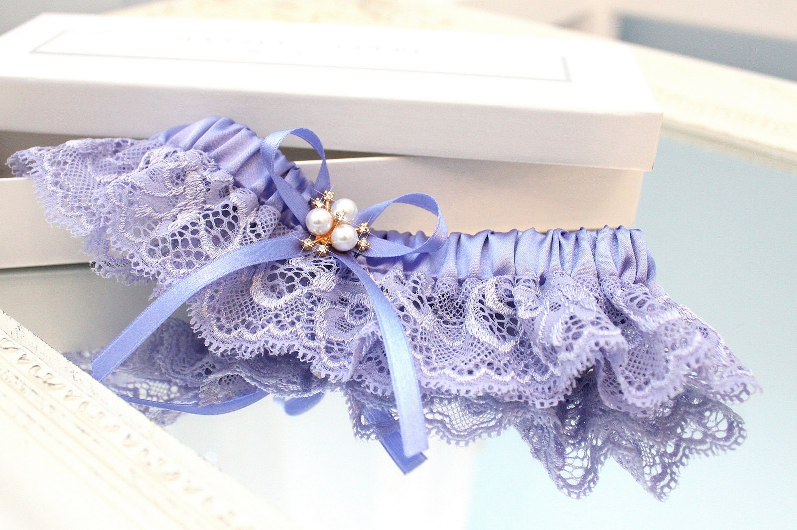 Lilac Garter, Lilac Wedding Garter, Lilac Prom Garter, Lilac Lace ...
