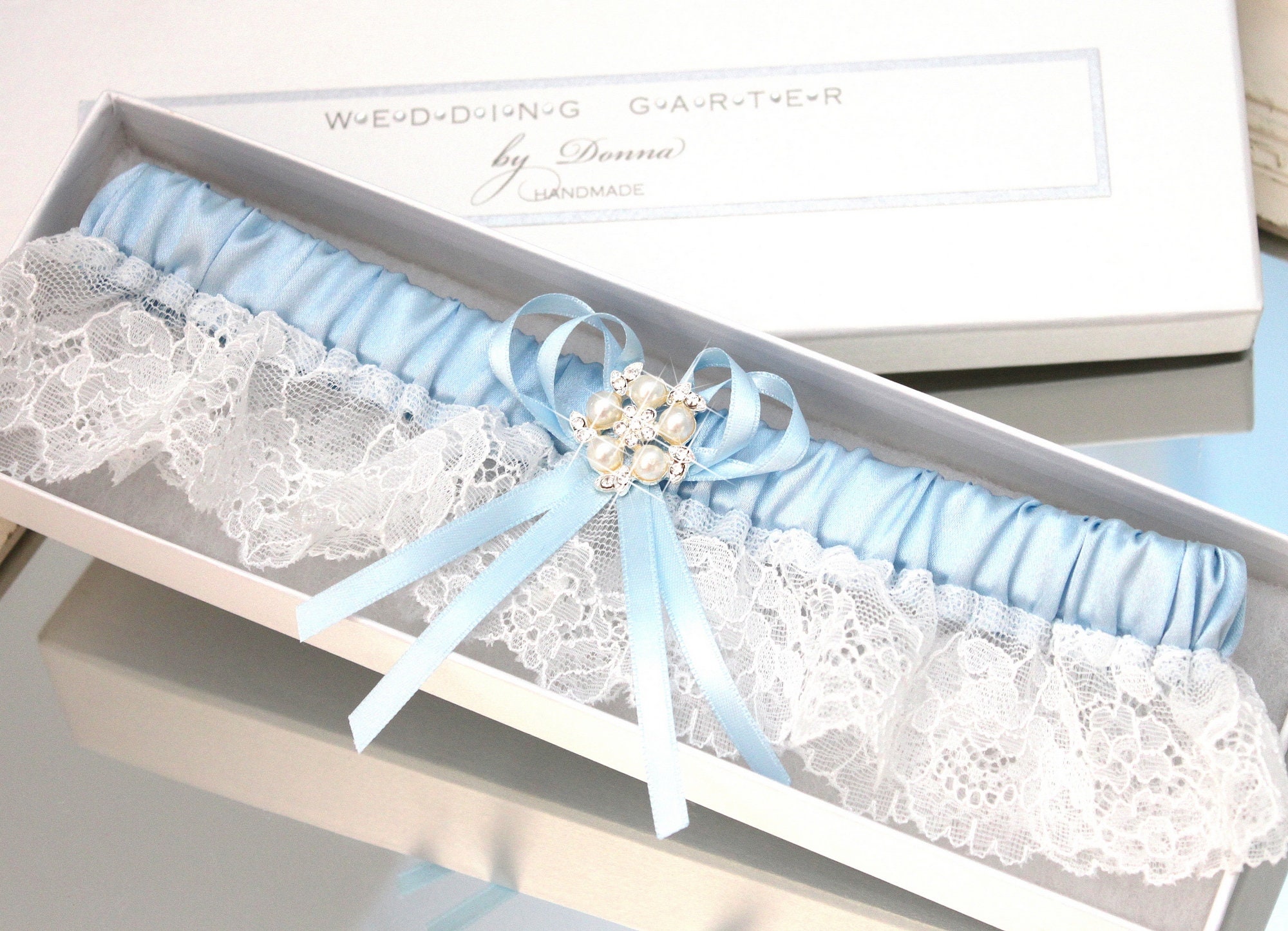 Light Blue Wedding Garter Blue Bridal Garter Blue Lace - Etsy