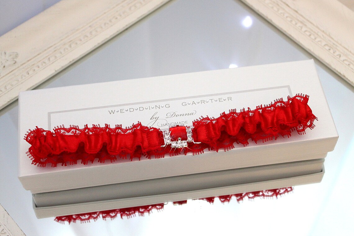Red Lace Wedding Garter Red Lace Bridal Garter Red Lace - Etsy