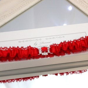 Red Lace Wedding Garter Red Lace Bridal Garter Red Lace - Etsy