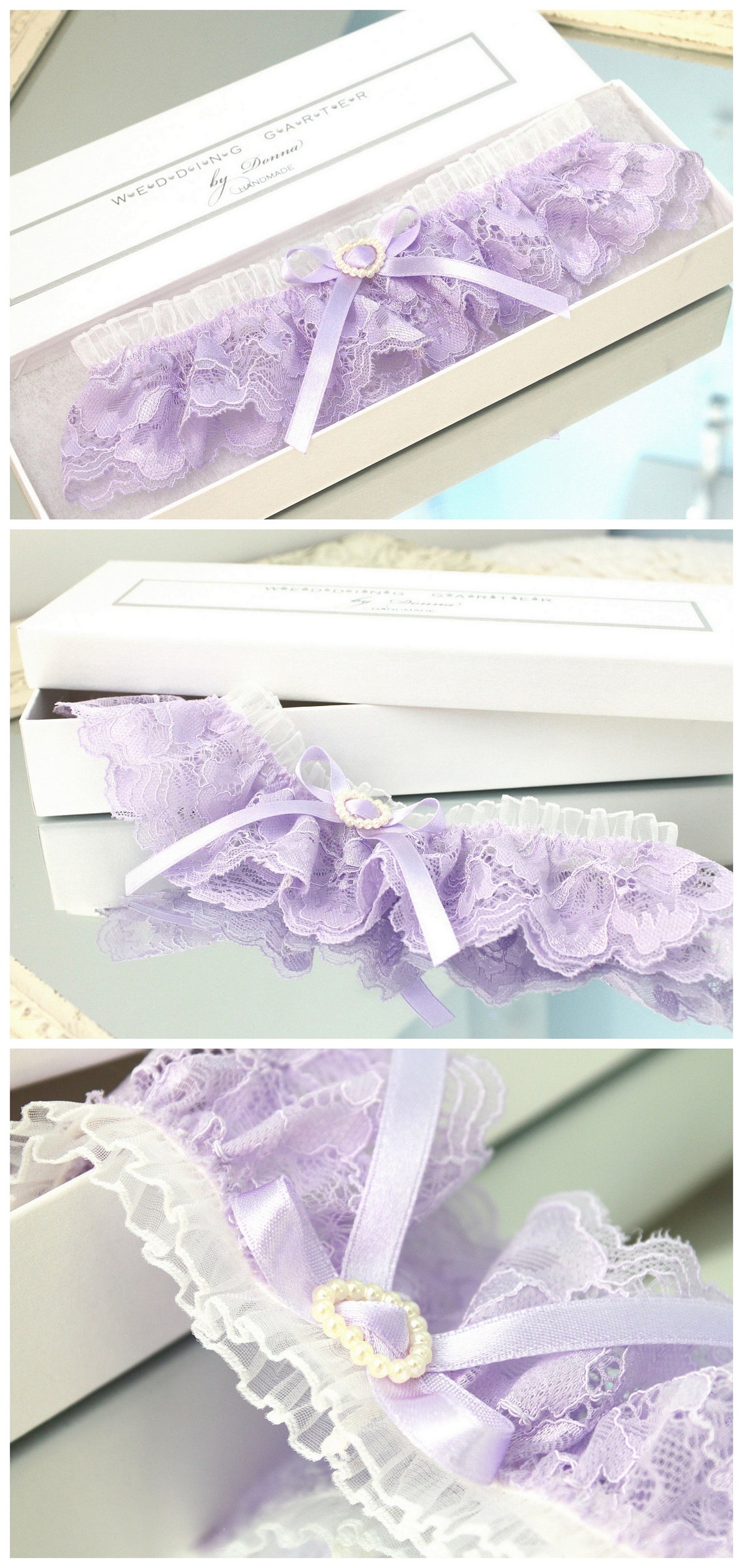 Lilac Lace Wedding Garter, Bridal Prom Garter - Etsy