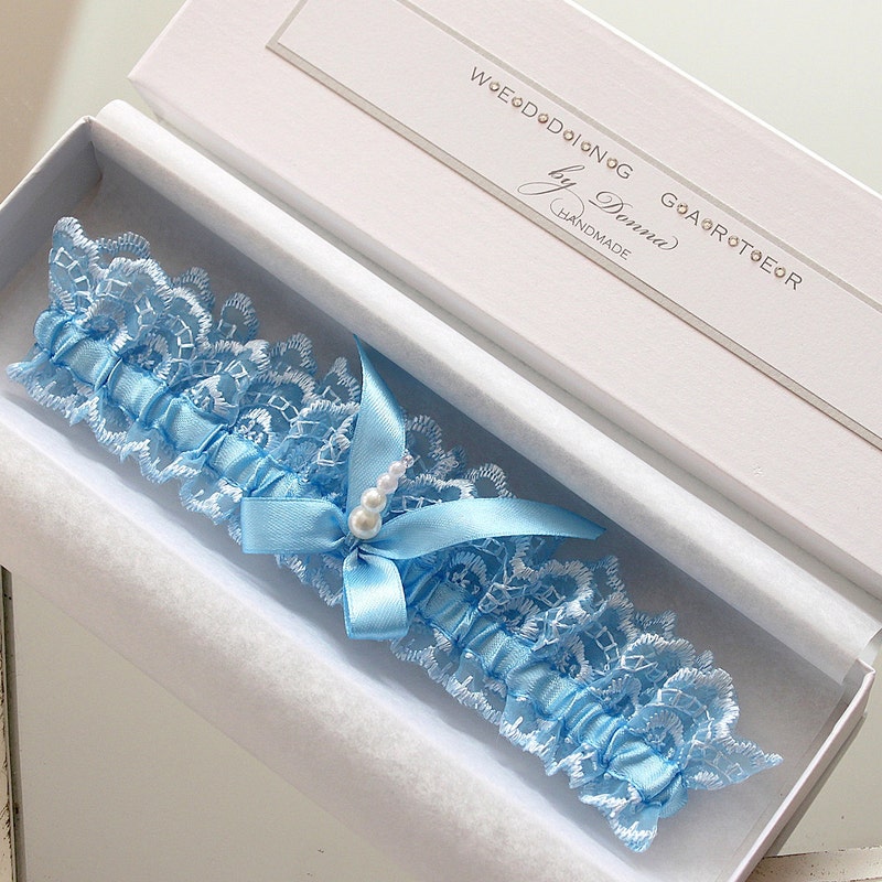 Wedding Garter Blue - Etsy
