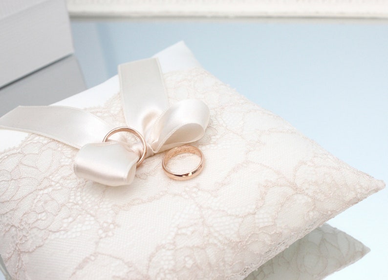 Ivory Beige Cream Wedding Ring Bearer Pillow Ring Bearer - Etsy