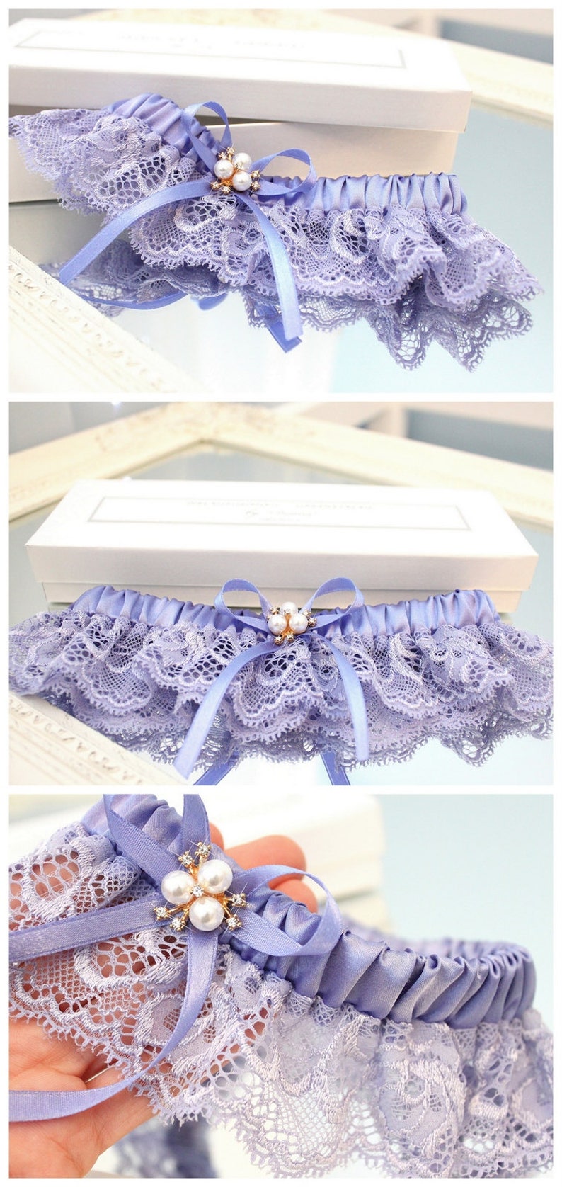 Lilac Garter, Lilac Wedding Garter, Lilac Prom Garter, Lilac Lace ...