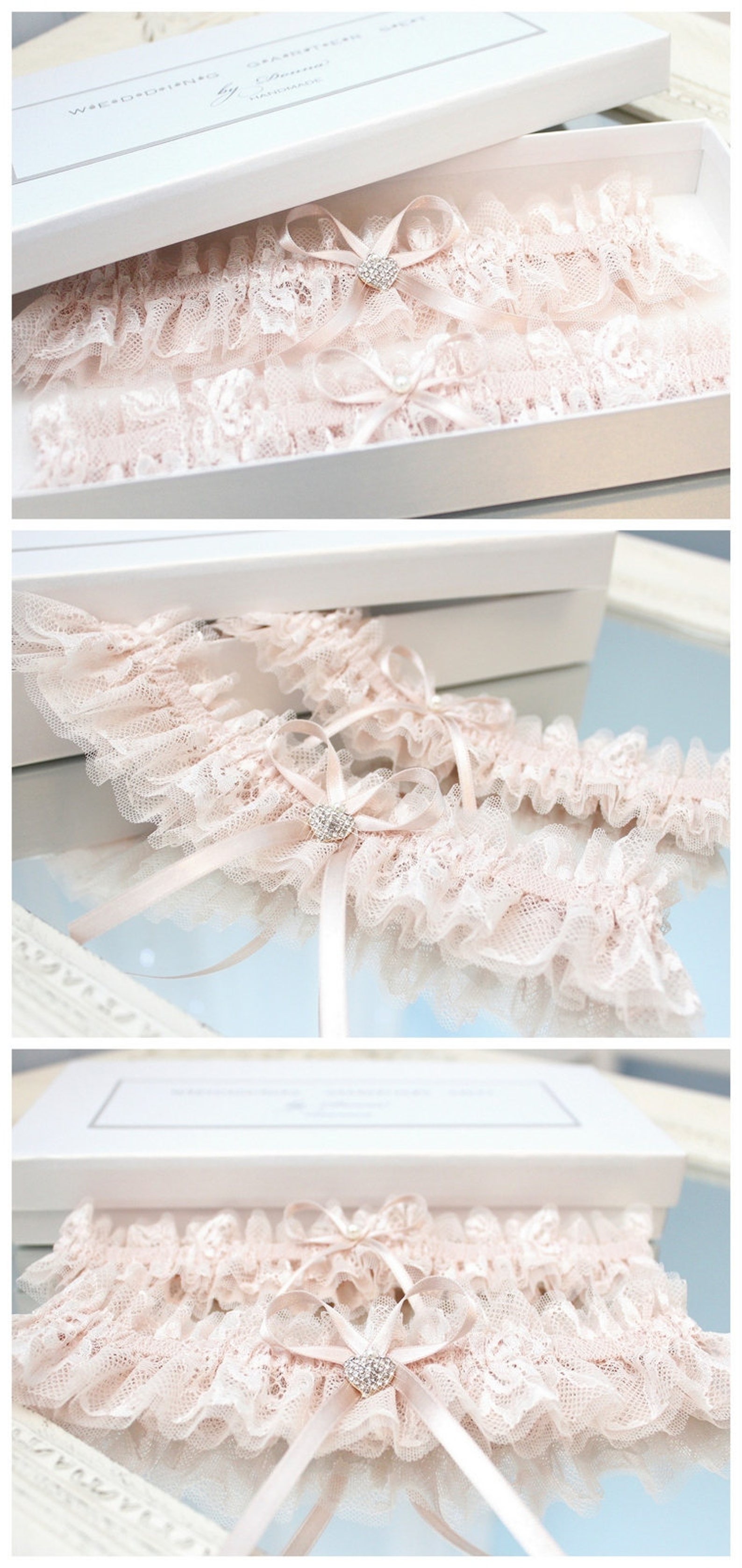 Blush Pink Lace Garter Set Blush Pink Garters Set Blush Pink - Etsy