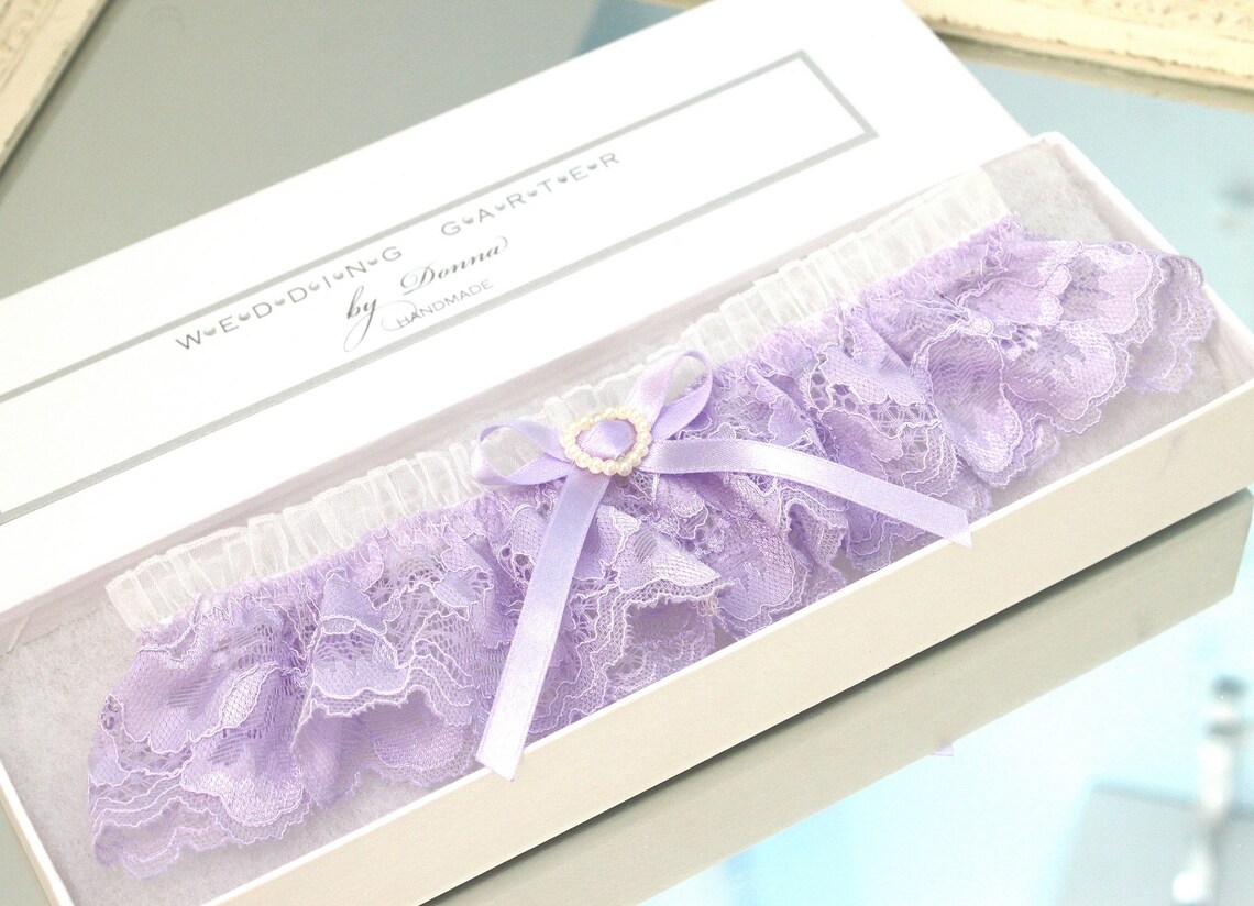 Lilac Lace Wedding Garter, Bridal Prom Garter - Etsy