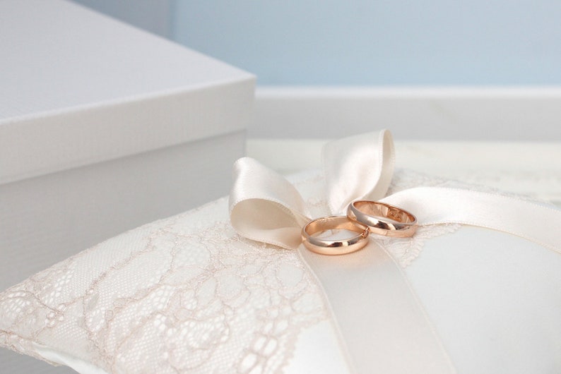 Ivory Beige Cream Wedding Ring Bearer Pillow Ring Bearer - Etsy