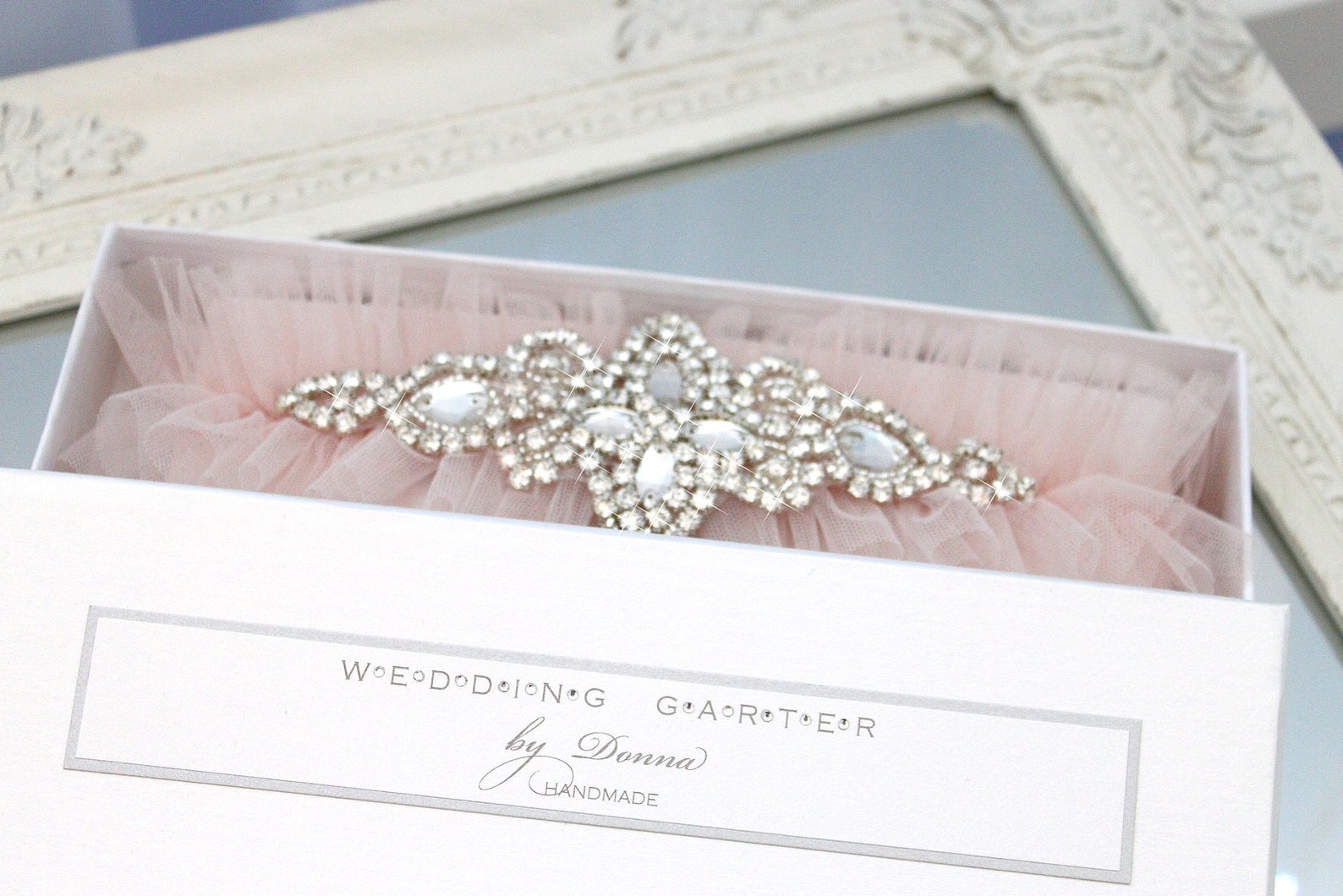 Blush Pink Garter Blush Wedding Garter Blush Tulle Garter | Etsy