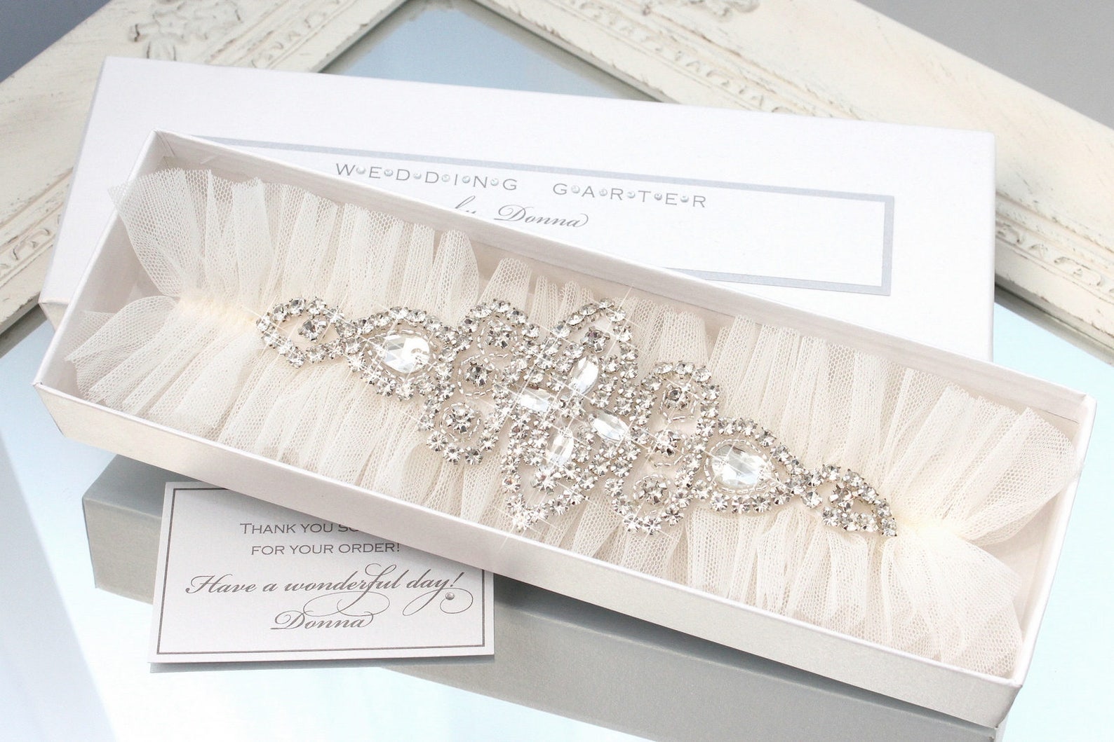 Ivory Garter Ivory Wedding Garter Ivory Tulle Garter Ivory - Etsy